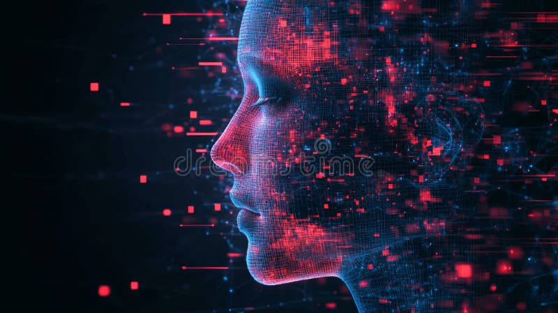 Futuristic Digital Mind Emerges in Seamless Abstract Form Stock ...