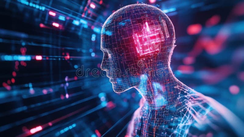 Futuristic Digital Mindset with Neural Connections Stock Photo - Image ...