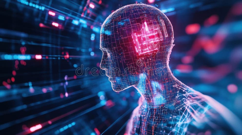 Futuristic Digital Mindset with Neural Connections Stock Photo - Image ...
