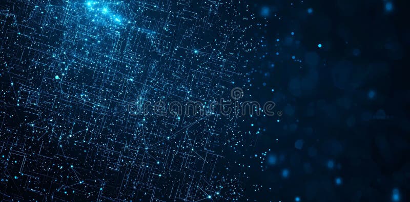 Futuristic Digital Neon Theme with Optical Complex Plan and Digital ...