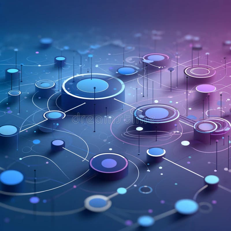 Futuristic Digital Network Artwork Ilustration Generated Stock Photo ...