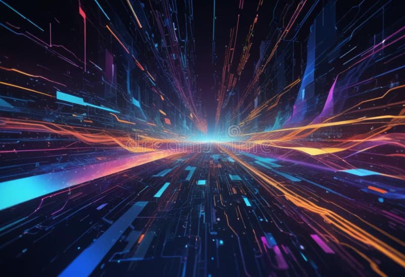 Futuristic Digital Network Background for Business Solutions with ...