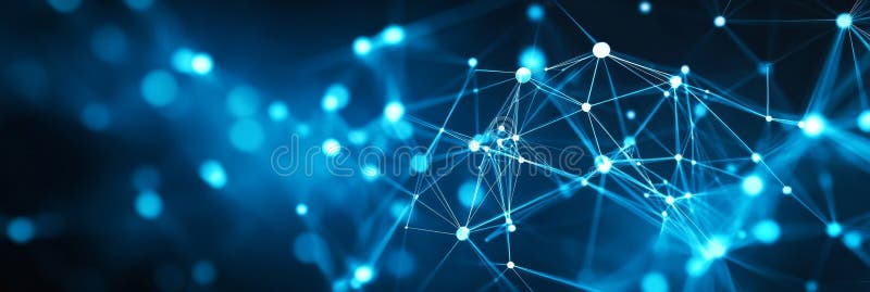 Futuristic Digital Network Background with Dots and Lines Connected, Abstract Technology Concept ...