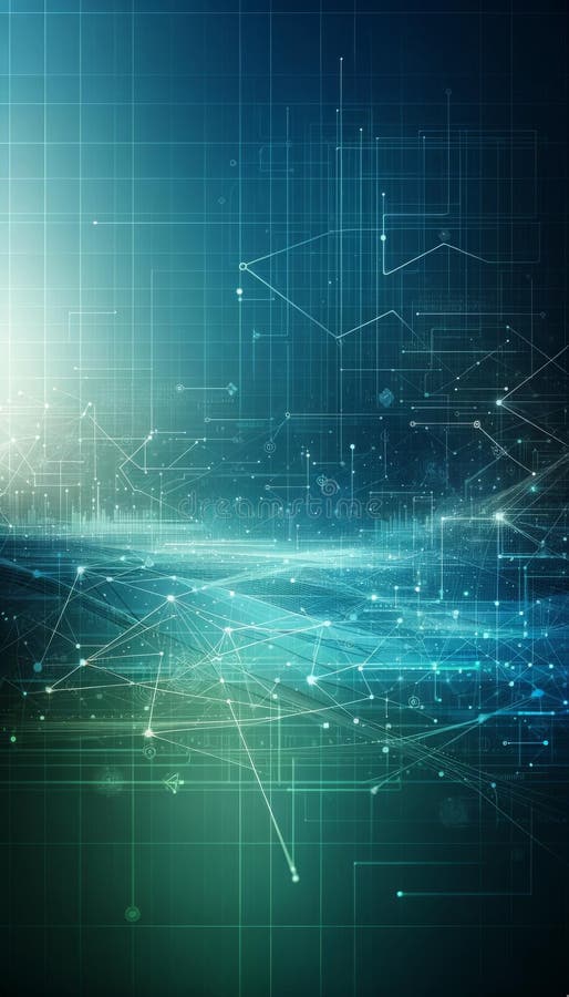 Futuristic Digital Network Background, Technology Concept Stock ...