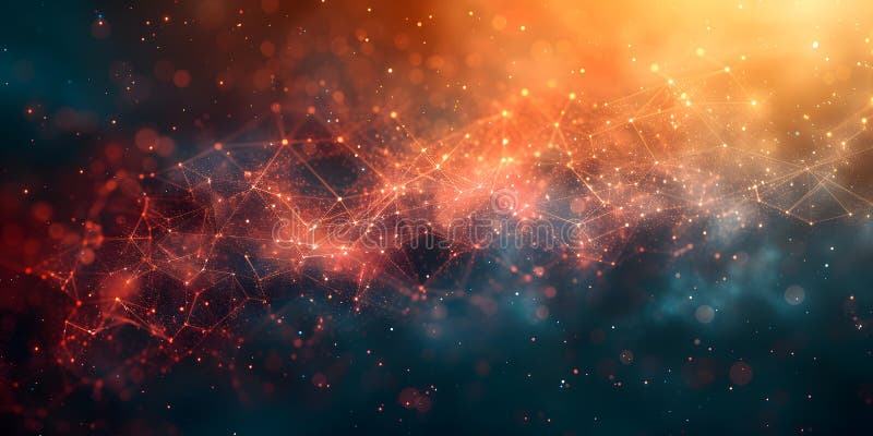 Futuristic Digital Network Canvas Illustration with Intricate Details ...