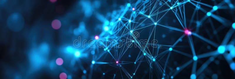 Futuristic Digital Network Concept Featuring Layered Paper Cut Style ...