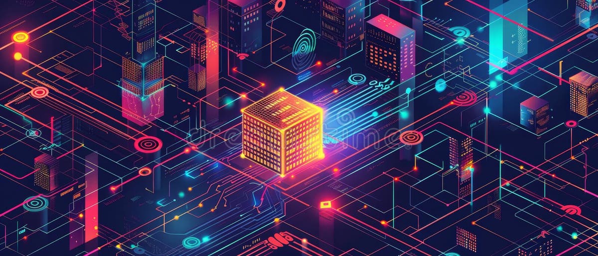 Futuristic Data Cube Stock Illustrations – 9,176 Futuristic Data Cube ...