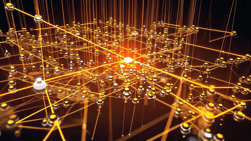 Futuristic Digital Network Design Featuring Interconnected Nodes and Data Connections Generative ...