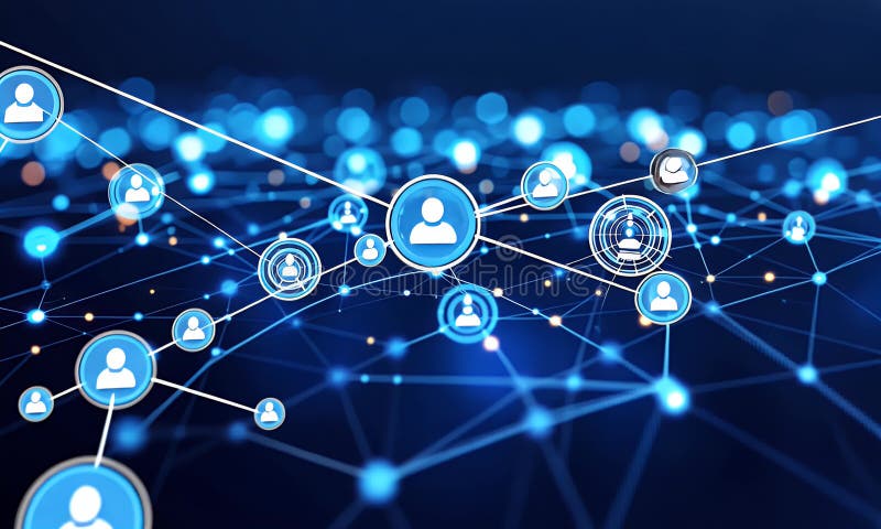 Futuristic Digital Network in 4K Global Connection & Technology Stock ...