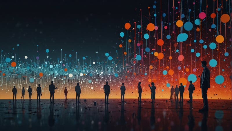 Futuristic Digital Networking Event with Abstract Data Visualization ... Futuristic Digital Networking Event with Abstract Data Visualization ...