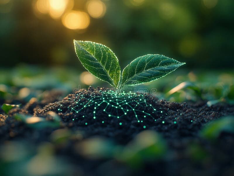 Futuristic Digital Plant Growth in a Technological Ecosystem ...