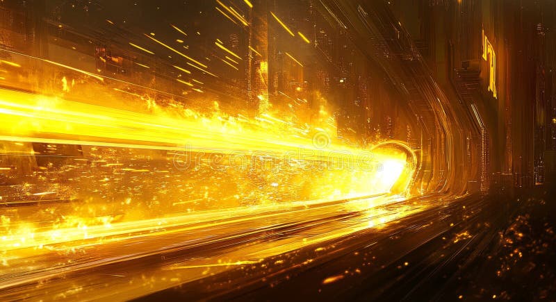 A Futuristic Digital Rendering Featuring a Glowing Computer Chip and ...