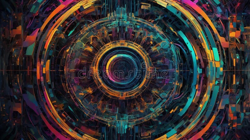 Futuristic Digital Sci-fi Abstract Explosion of Colorful Light and ...