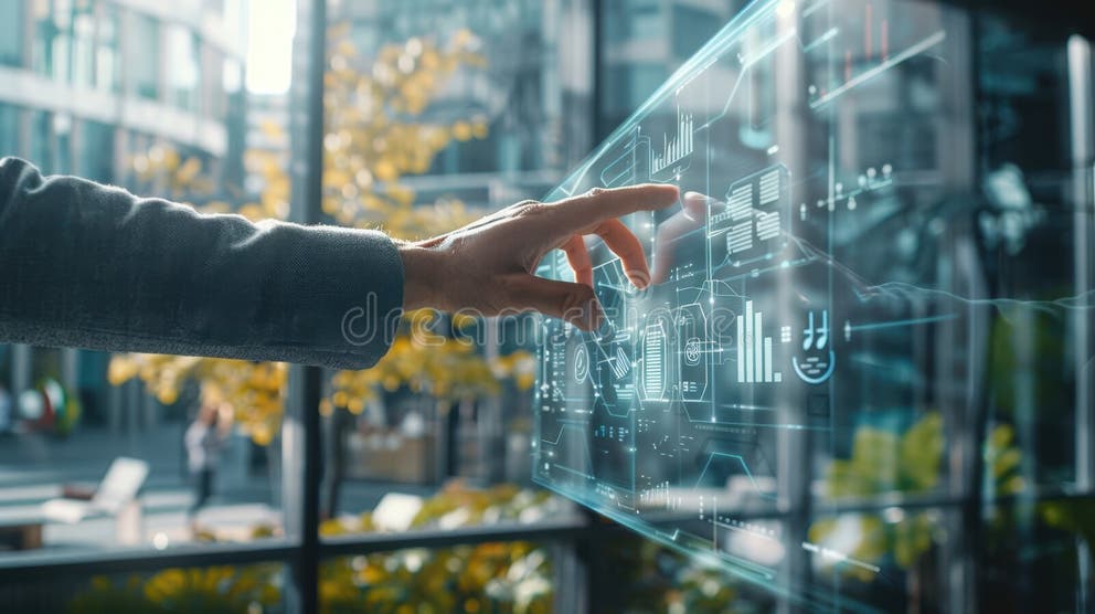 The Futuristic Digital Screen.AI Generated Image Stock Photo - Image of ...