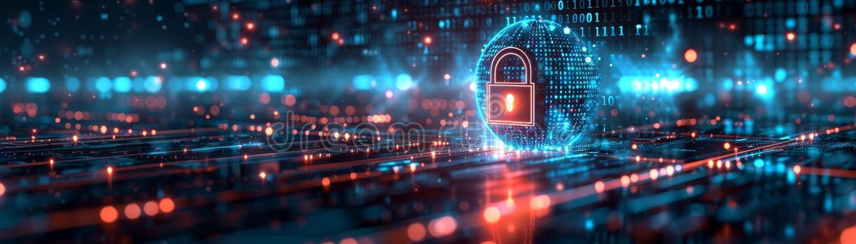 Cyber Security Red Padlock Stock Illustrations – 1,757 Cyber Security ...