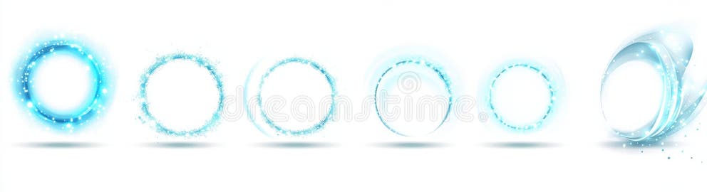 Futuristic Digital Shape Border, Circular Technology Frame Overlay ...