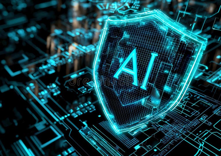AI Security Digital Shield Cyber Protection Artificial Intelligence AI ...