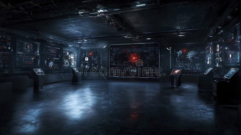 Futuristic Digital Space Featuring Avatars Virtual Environment ...