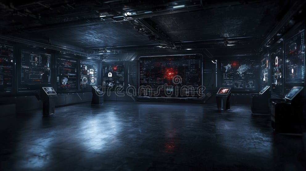 Futuristic Digital Space Featuring Avatars Virtual Environment ...