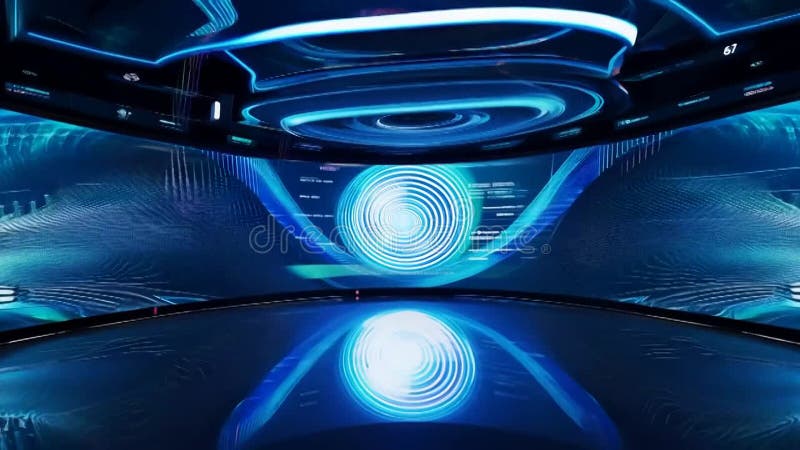 Futuristic Digital Interface Screen Stock Video - Video of graphic ...