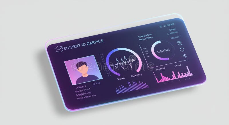 Futuristic Digital Student ID Card Features a Holographic Interface ...