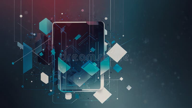 Futuristic Digital Technology Concept Art Stock Illustration ...