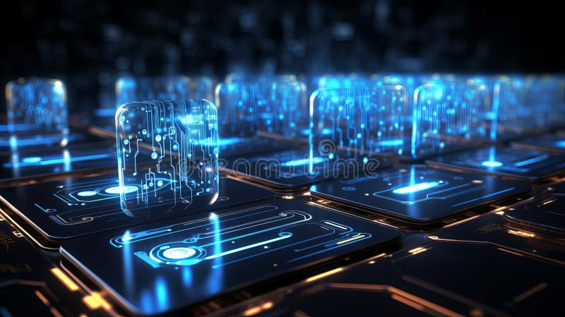 Futuristic Digital Technology Displaying Glowing Circuitry and ...