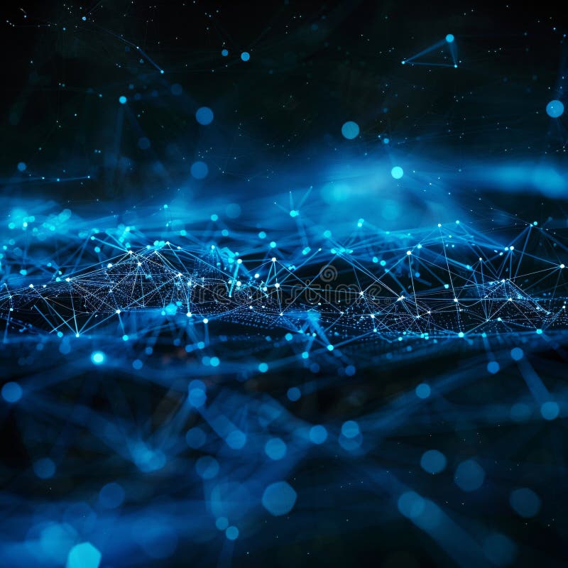 Futuristic Digital Technology Network Stock Illustration - Illustration ...