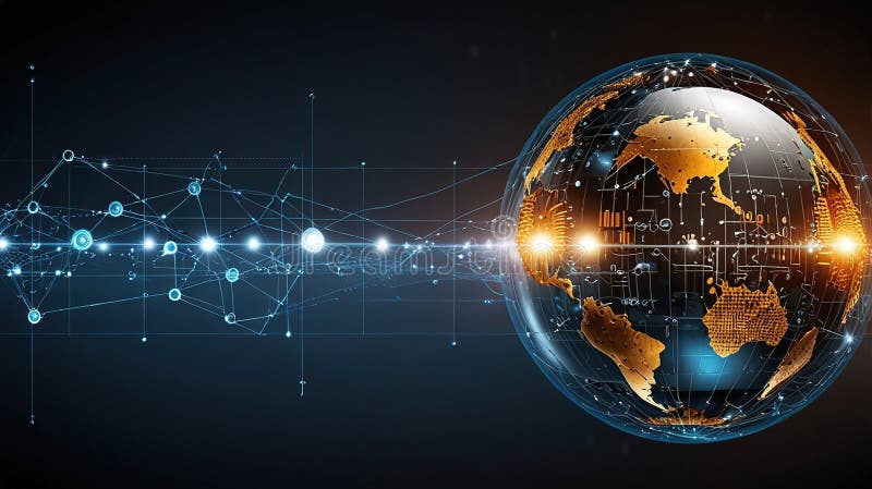 Digital Technology and Science Background Stock Illustration ...