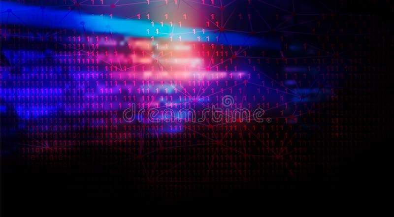 Futuristic Digital Technology Vector Background. Cyber Attack ...