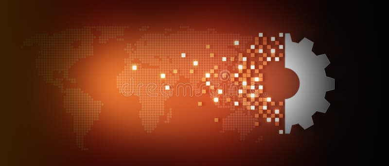 Futuristic Digital Transformation Abstract Technology Blue Background ...