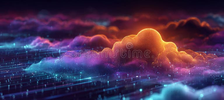 Futuristic Digital Transformation Concept with Cyber Security and Cloud ...