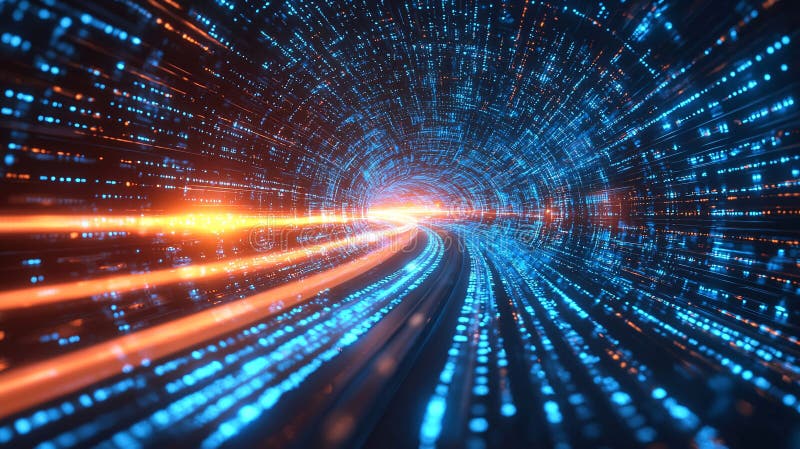 Data tunnel stock illustration. Illustration of tunnel - 374100063