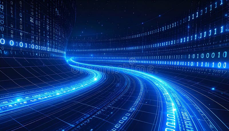 Futuristic Digital Visualization of a Neural Network and Big Data Flow Stock Image - Image of ...