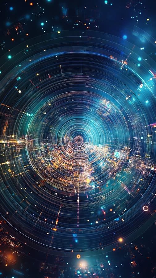 Futuristic Digital Vortex: a Glimpse into the Cybernetic World of Light ...
