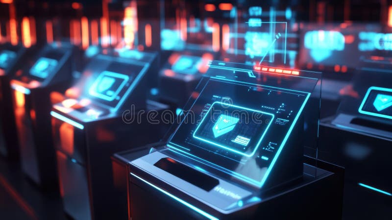 Futuristic Digital Voting System Features Holographic Touch Screens and ...