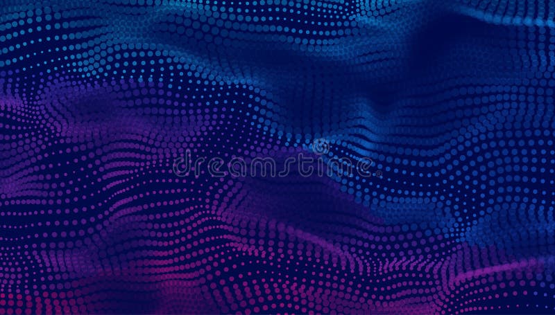 Futuristic Digital Wave Pattern with Vibrant Gradient Dots and Flowing ...