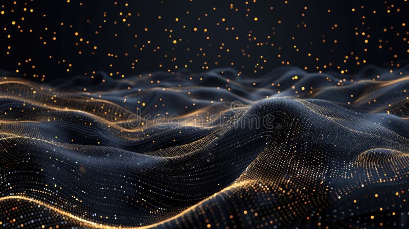 Futuristic Digital Waveform Background with Glowing Particles for a ...