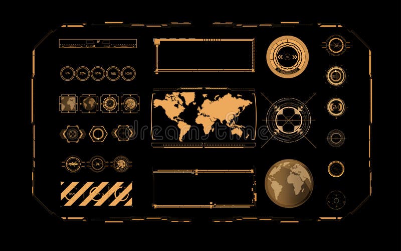 Futuristic Digital World Map Dashboard Interface with Global Data Visualization Elements Stock ...