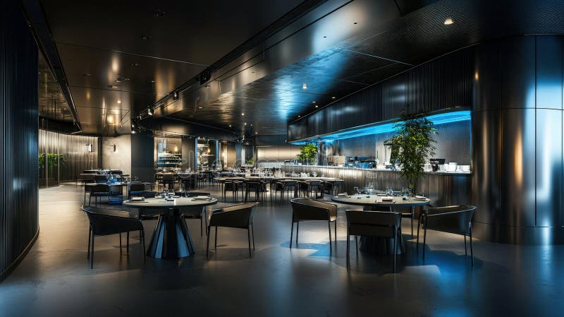 Futuristic Dining Experience Underground Restaurant Modern Cuisine ...