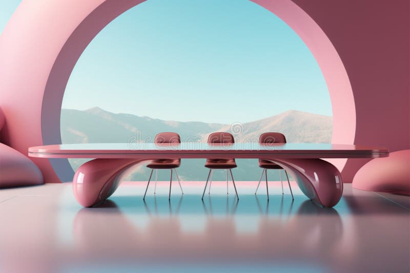 Futuristic Dining Area, Where Cutting Edge Design Takes Center Stage. a ...
