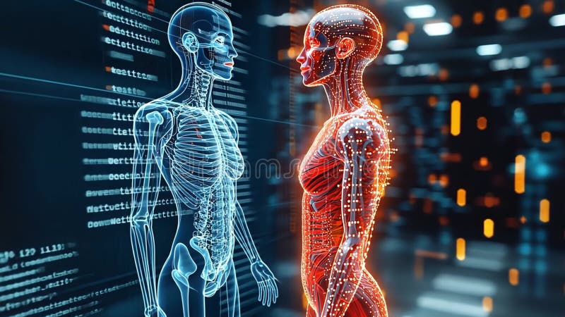 Futuristic Display of Human Anatomy and Artificial Intelligence in a ...