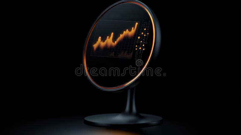 Futuristic Display Monitor Showing Data Analytics with Vibrant Colors ...