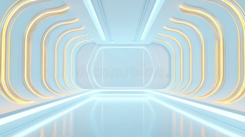 A Futuristic Display Screen Featuring Abstract Waves Set Against a ...