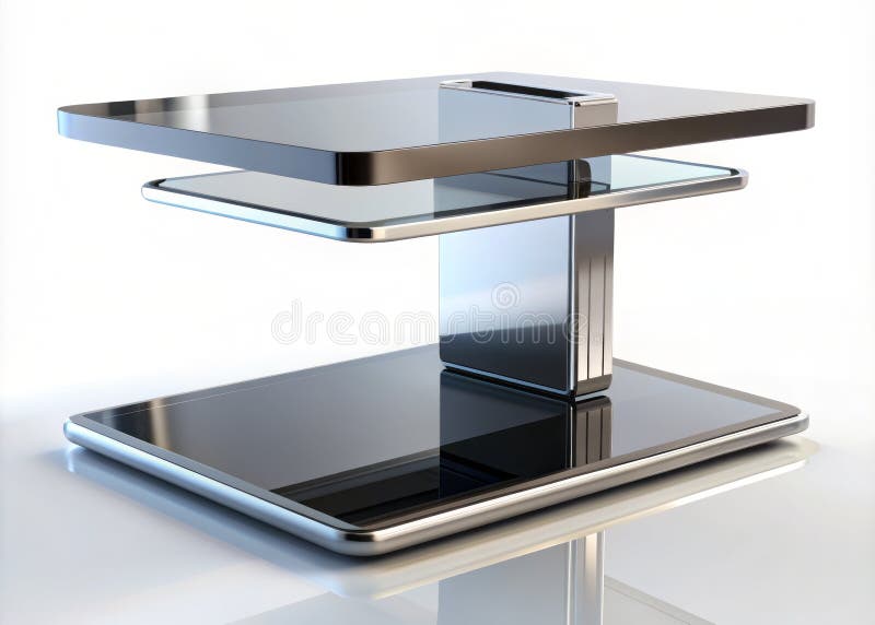 Futuristic Display Stand Showcase Innovative Products with Modern ...