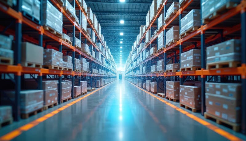 Futuristic Distribution Center with Advanced Communication Network ...