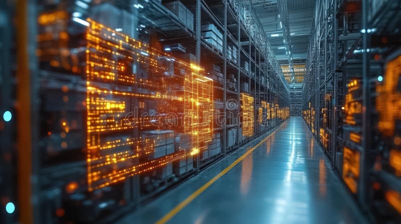 Futuristic Distribution Hub - AR Visualization of Smart Logistics ...