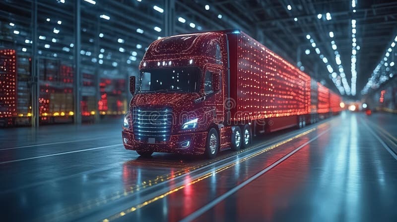 Futuristic Distribution Hub - AR Visualization of Smart Logistics ...