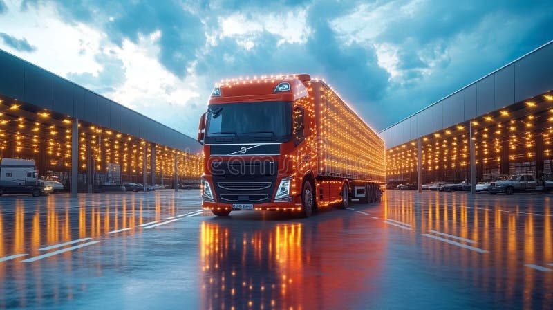 Futuristic Distribution Hub - AR Visualization of Smart Logistics ...