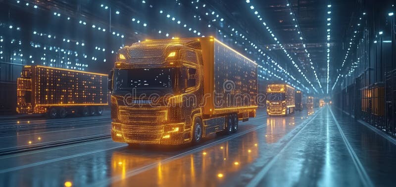 Futuristic Distribution Hub - AR Visualization of Smart Logistics ...